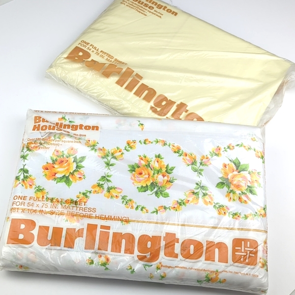 Vintage | Bedding | 97s80s Burlington House Two New Full Size Sheets ...